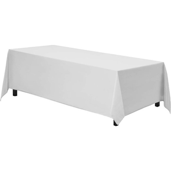 Dining | Gee Di Moda Rectangle Tablecloth 9 X 156 Inch White 8 Foot ...